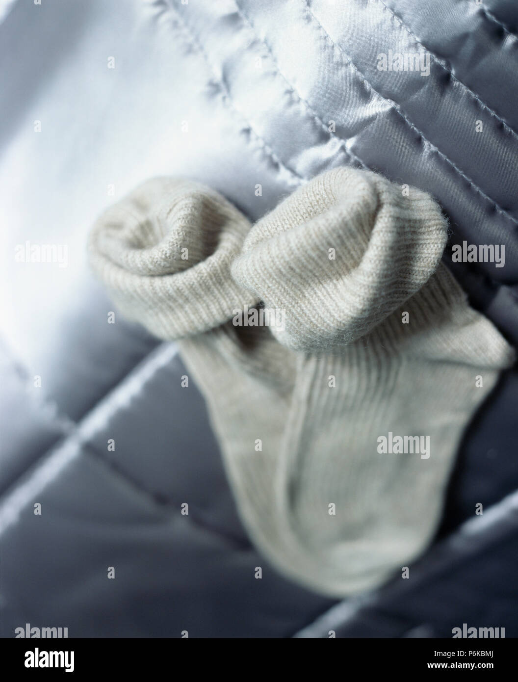 Close-up of soft white socks Stock Photo - Alamy