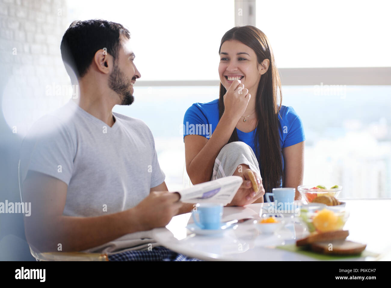 Hispanic family eating home hi-res stock photography and images - Alamy
