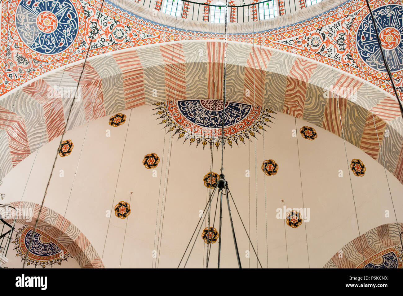 Inner view of dome in Ottoman architecture in, Istanbul, Turkey Stock ...