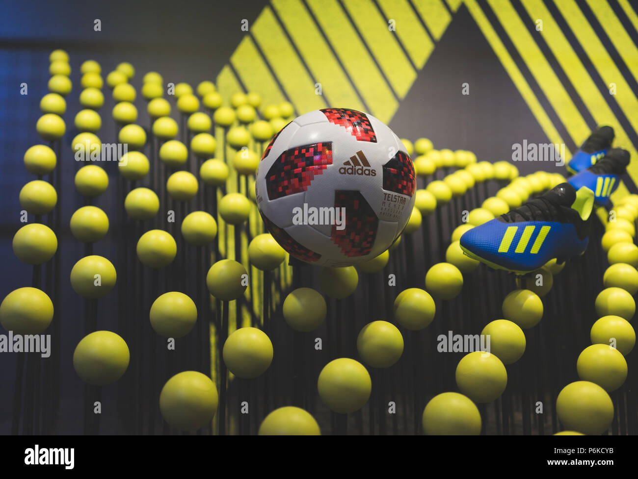 June 30, 2018. The official ball for the FIFA World Cup 2018 football ...