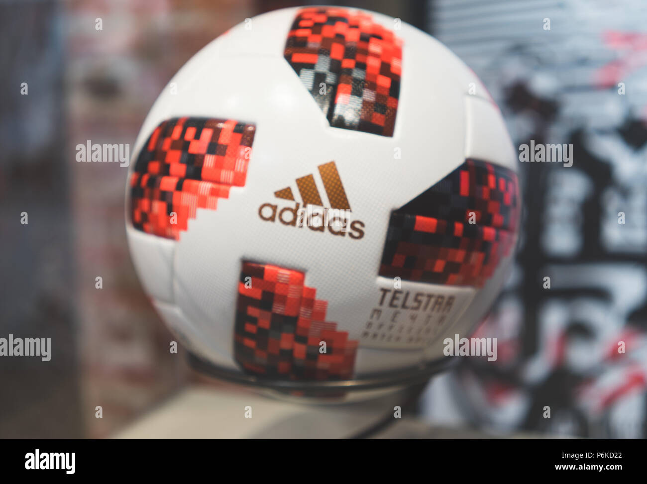 June 30, 2018. The official ball for the FIFA World Cup 2018 football ...