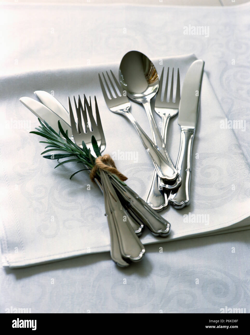 Close-up of stainless-steel cutlery Stock Photo - Alamy