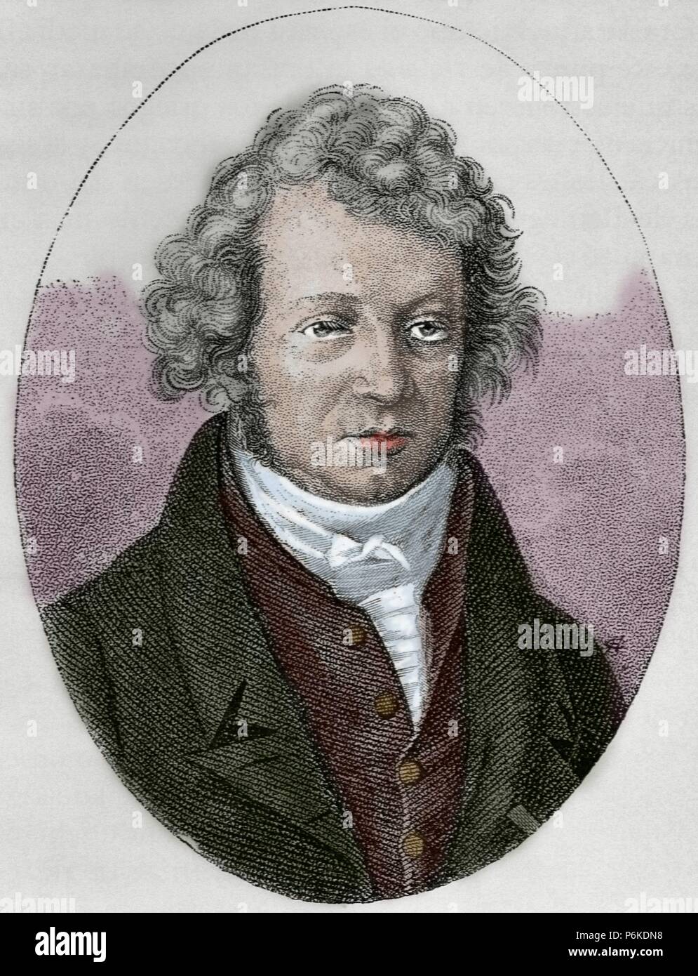 Johann Wolfgang von Goethe (1749-1832). German writer. Portrait ...
