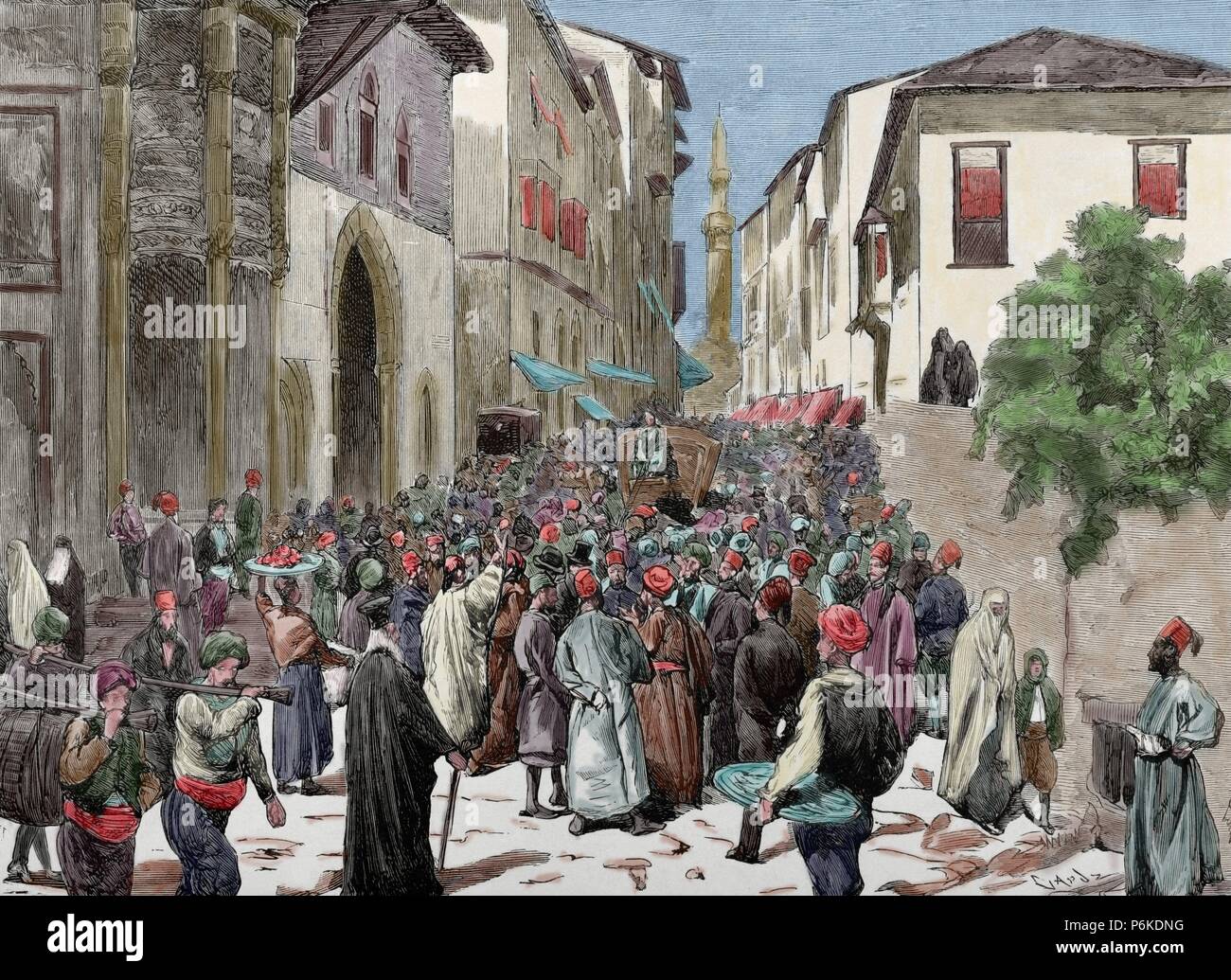 Mahmud Nedim Pasha (1818-1883). Ottoman statesman. Demonstration and ...