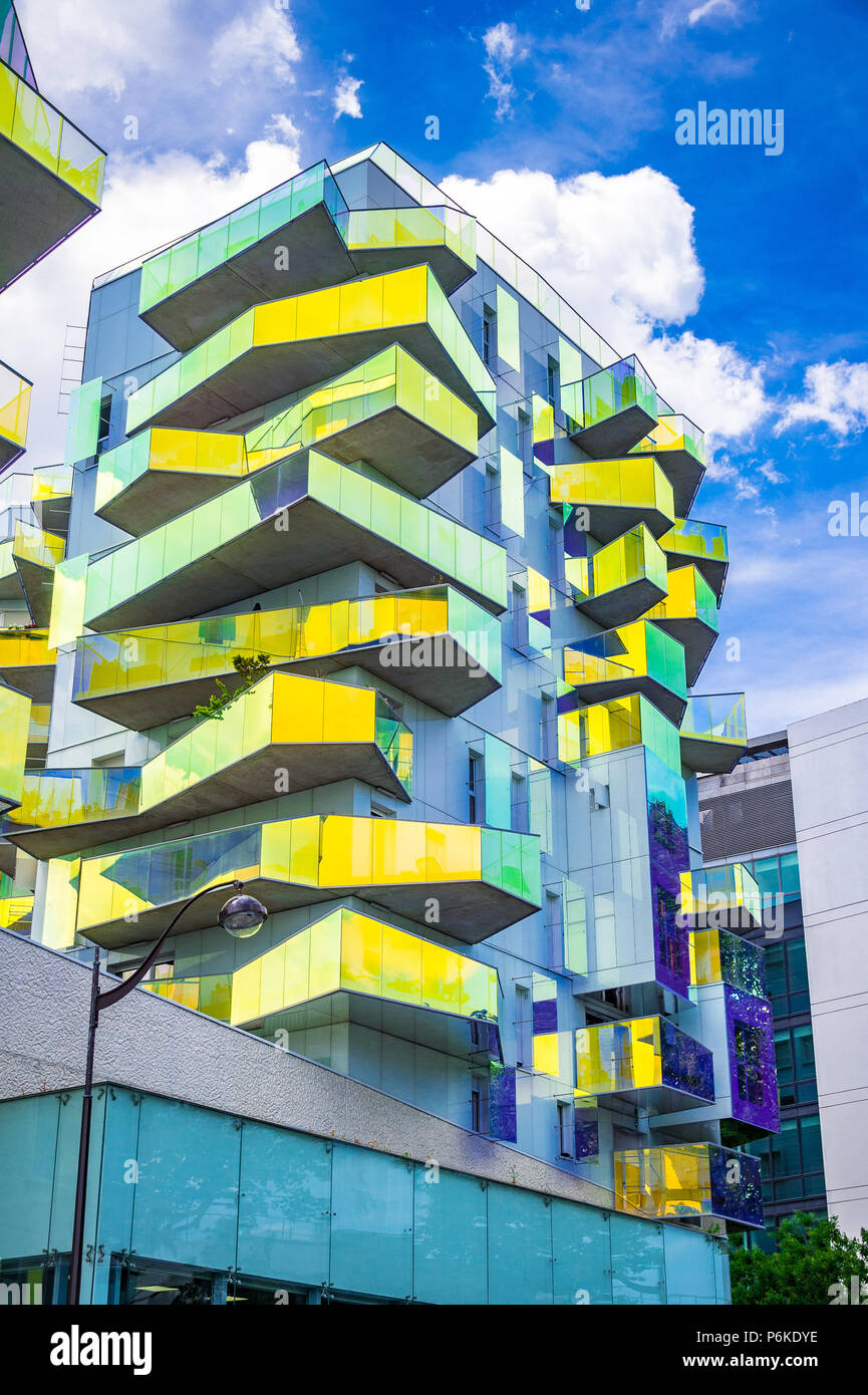 Unusual buildings using modern architecture in Paris, France Stock ...