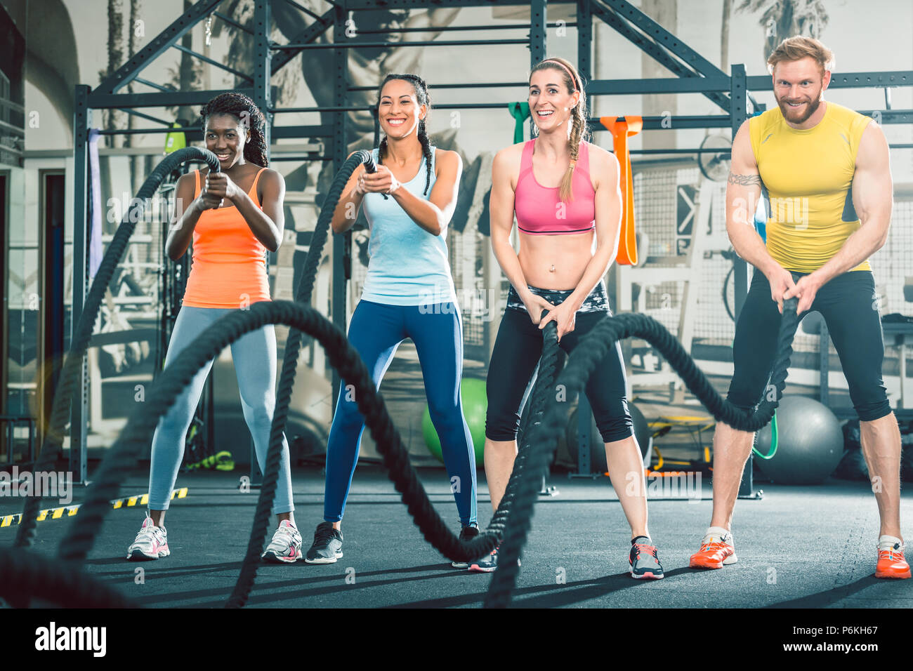African woman intense training group hi-res stock photography and ...