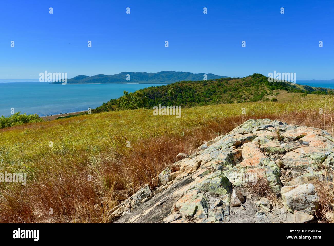 Scenery and tracks as scene from the top of Mt Marlow, Many peaks hike ...