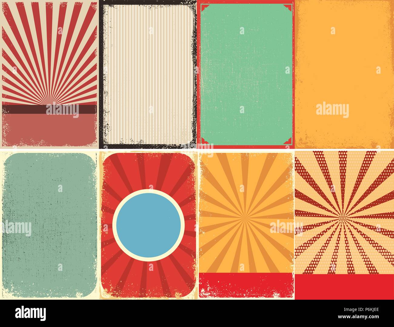 Set of retro style grunge backgrounds. Design element for poster, card ...