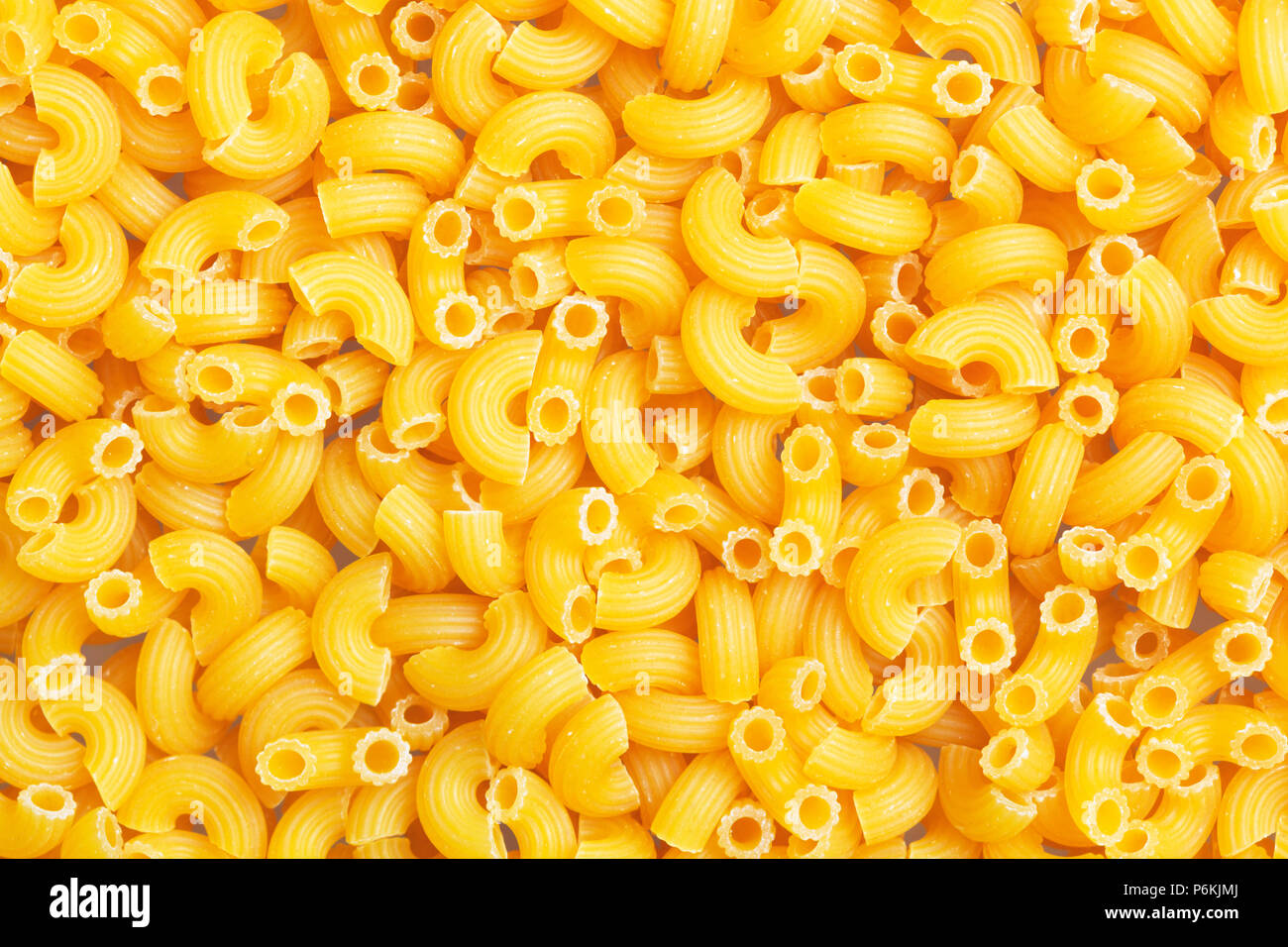 Top view of elbow macaroni pasta close up Stock Photo - Alamy