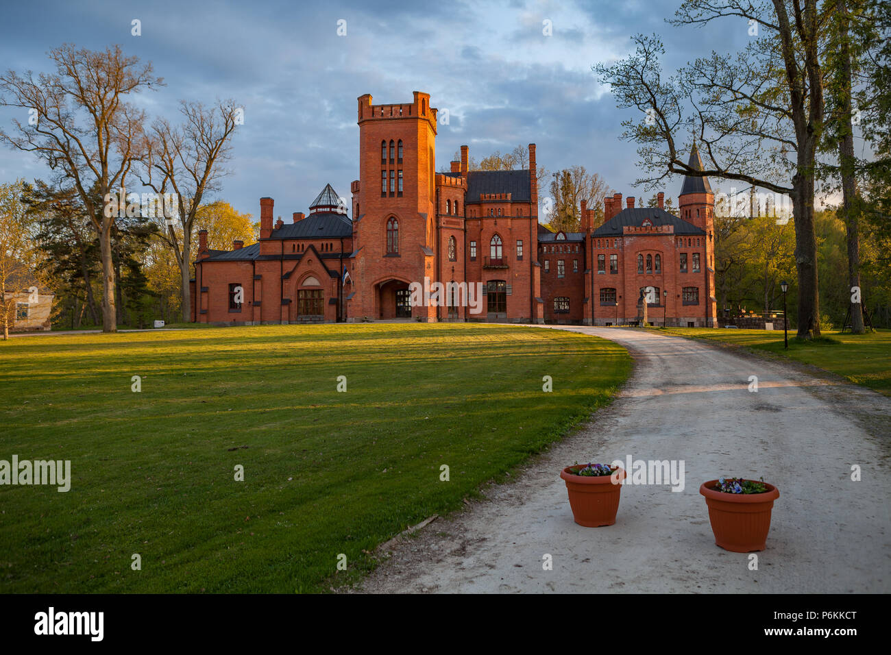 The red brick castle in Estonia, remarkable sight from past centuries ...