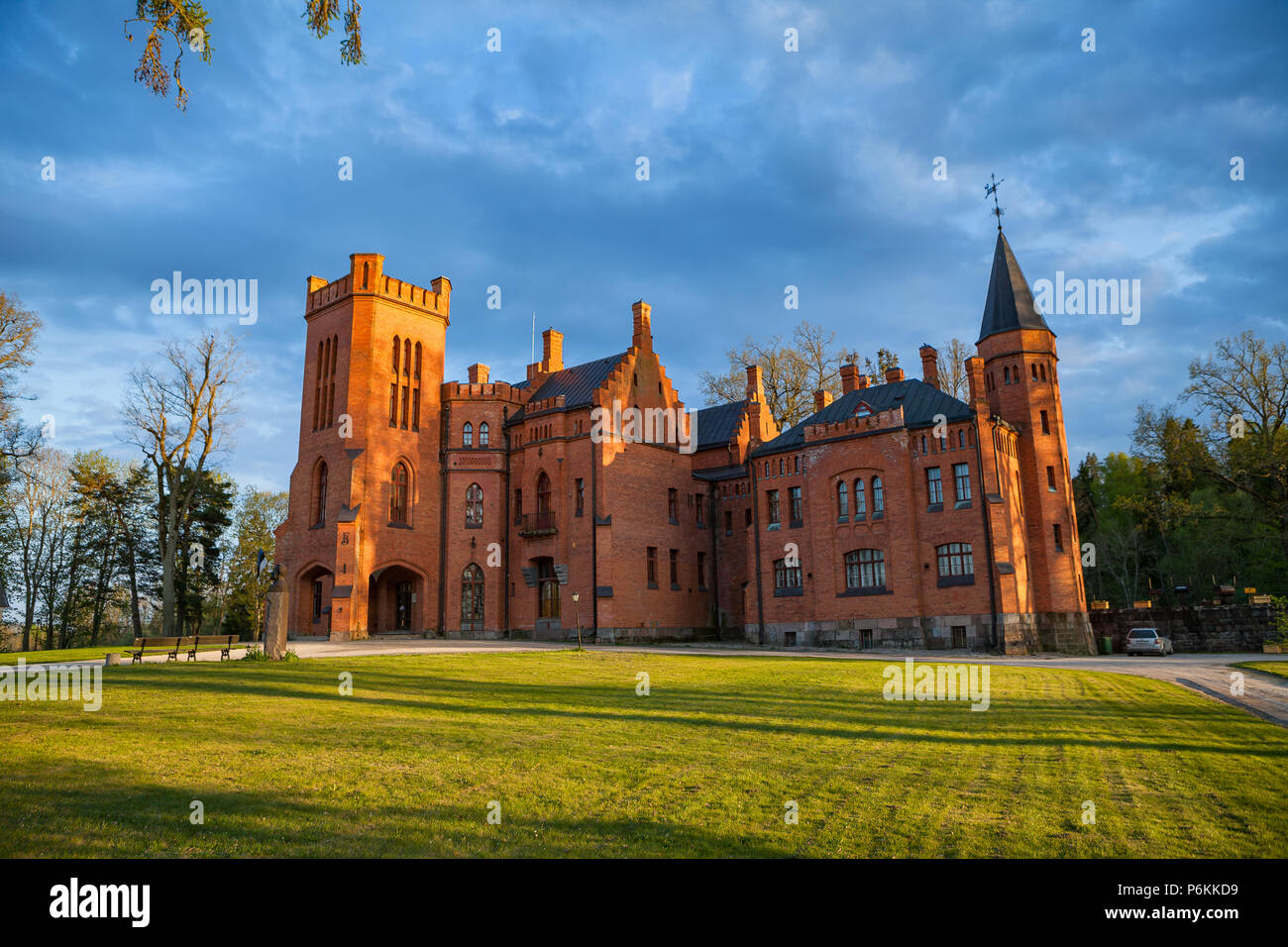 The red brick castle in Estonia, remarkable sight from past centuries ...