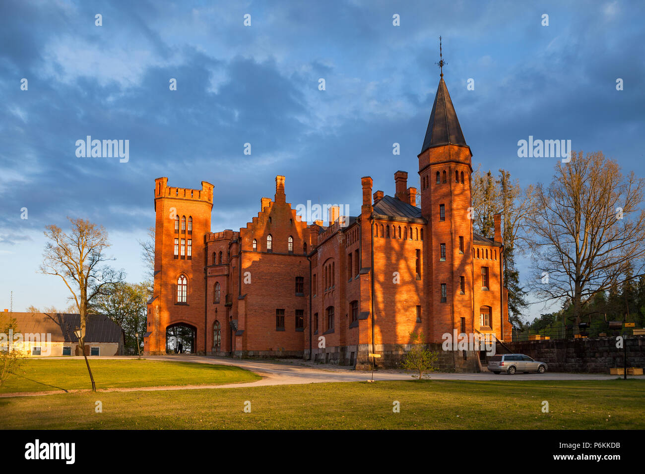 The red brick castle in Estonia, remarkable sight from past centuries ...