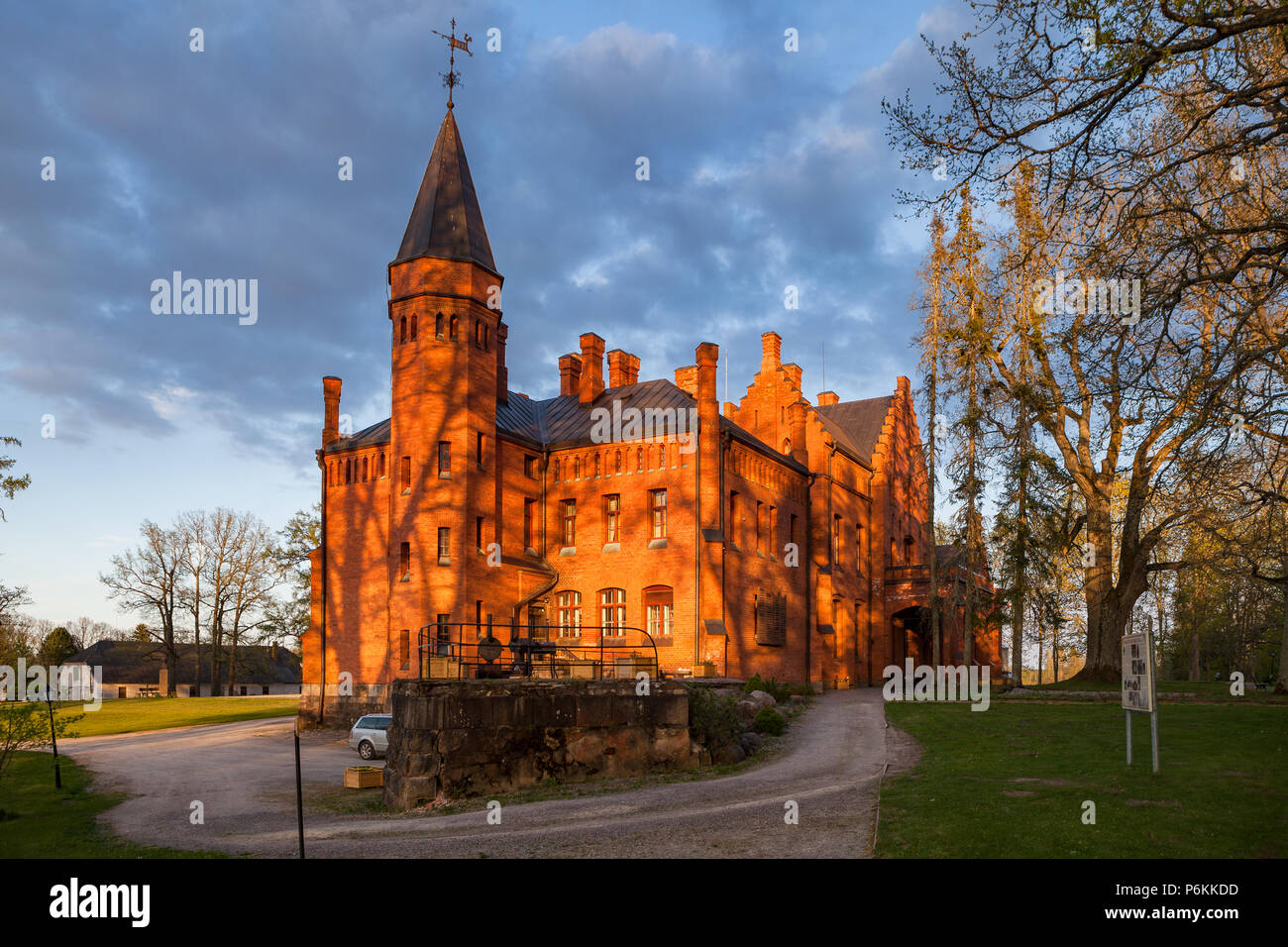 The red brick castle in Estonia, remarkable sight from past centuries ...