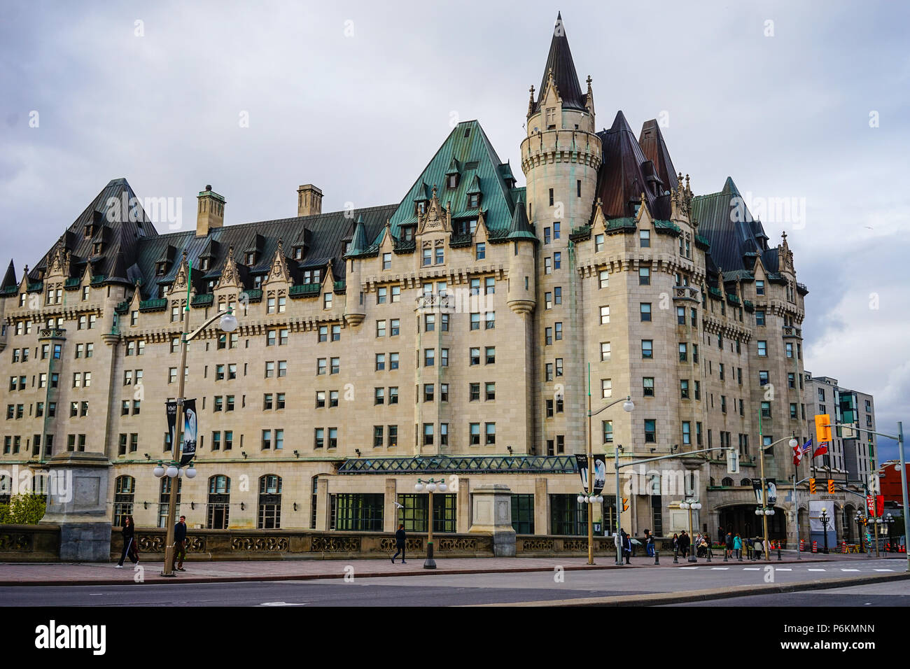 Ottawa, Canada - May 15, 2017. Old buildings at downtown in Ottawa ...