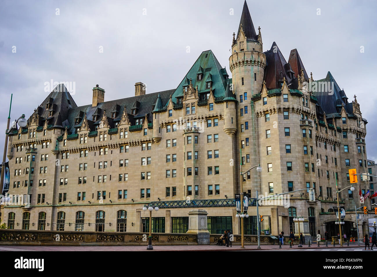 Ottawa, Canada - May 15, 2017. Old buildings at downtown in Ottawa ...