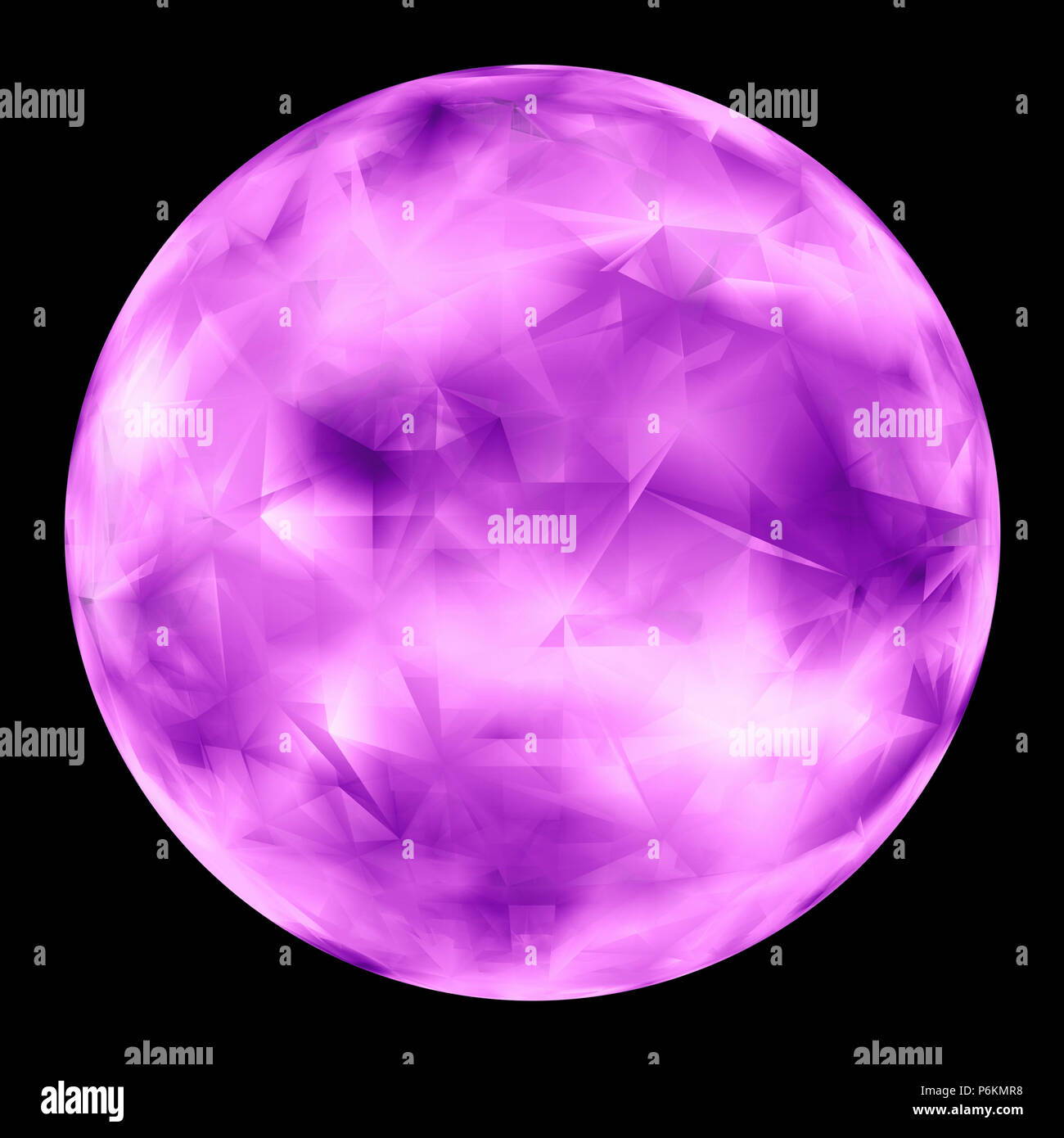 Purple Glowing Orb Isolated Over Black Background Stock Photo - Alamy