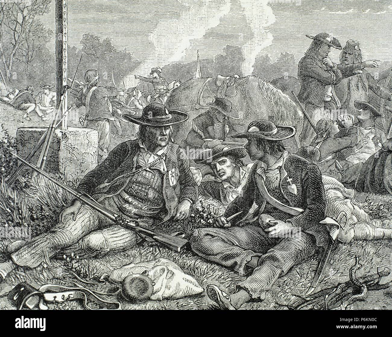 War in the Vendee, 1793-1796. Uprising in the Vendee region of France ...