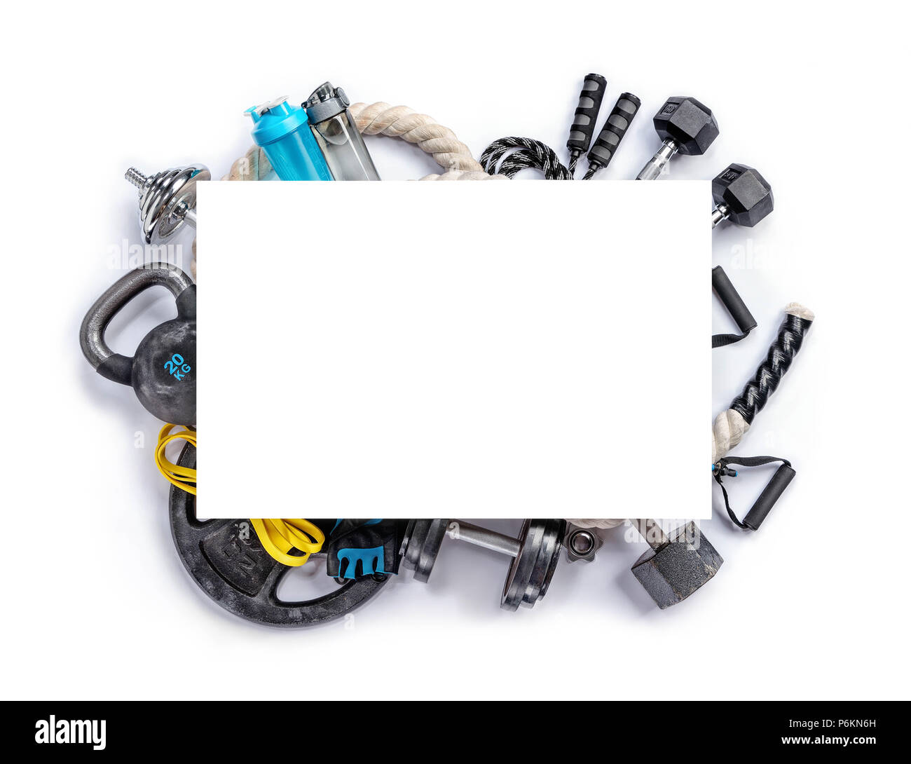 Rope crossfit on white Cut Out Stock Images & Pictures - Alamy