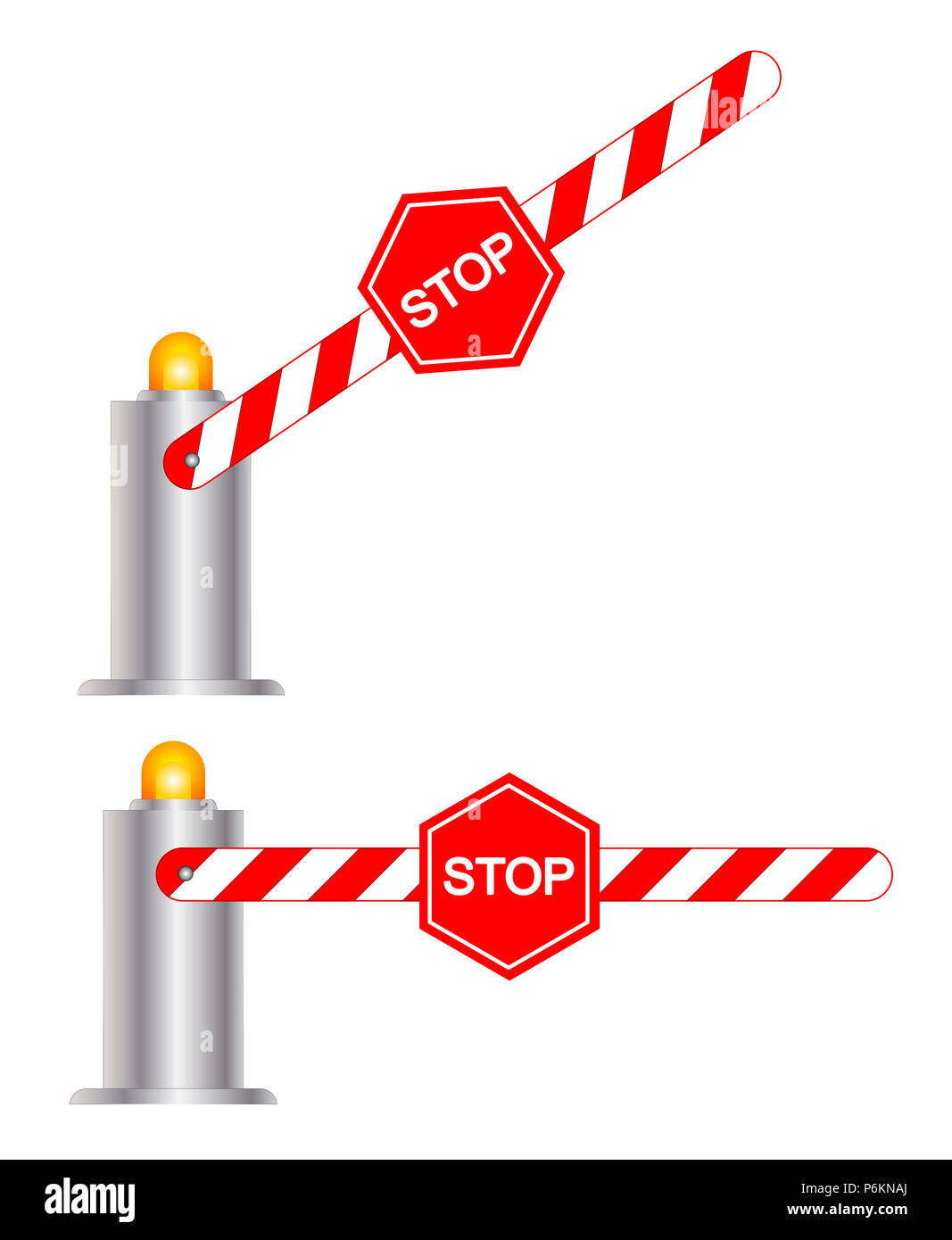 Stop road barrier Stock Photo - Alamy