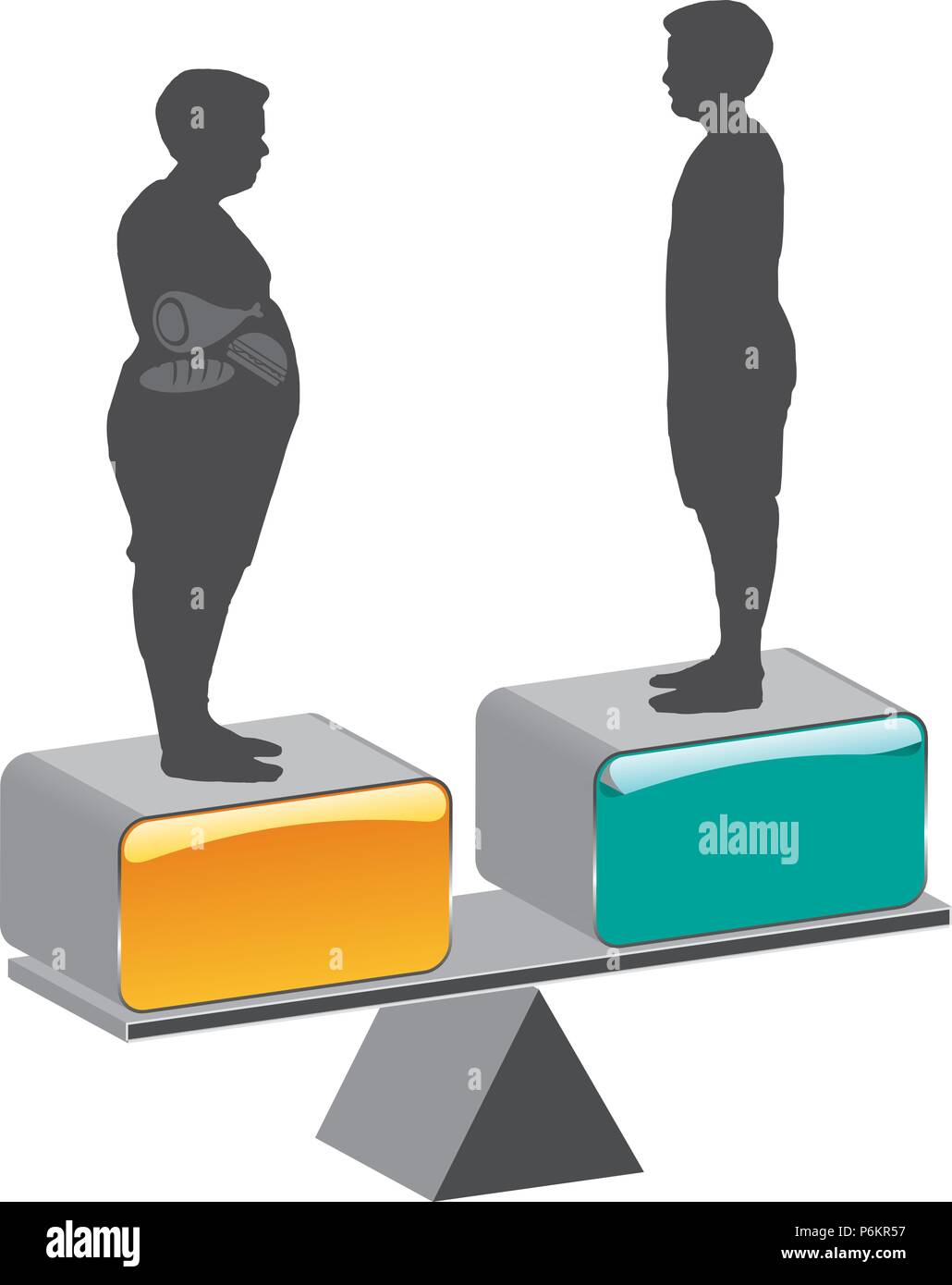 Thin man and fat woman hi-res stock photography and images - Alamy