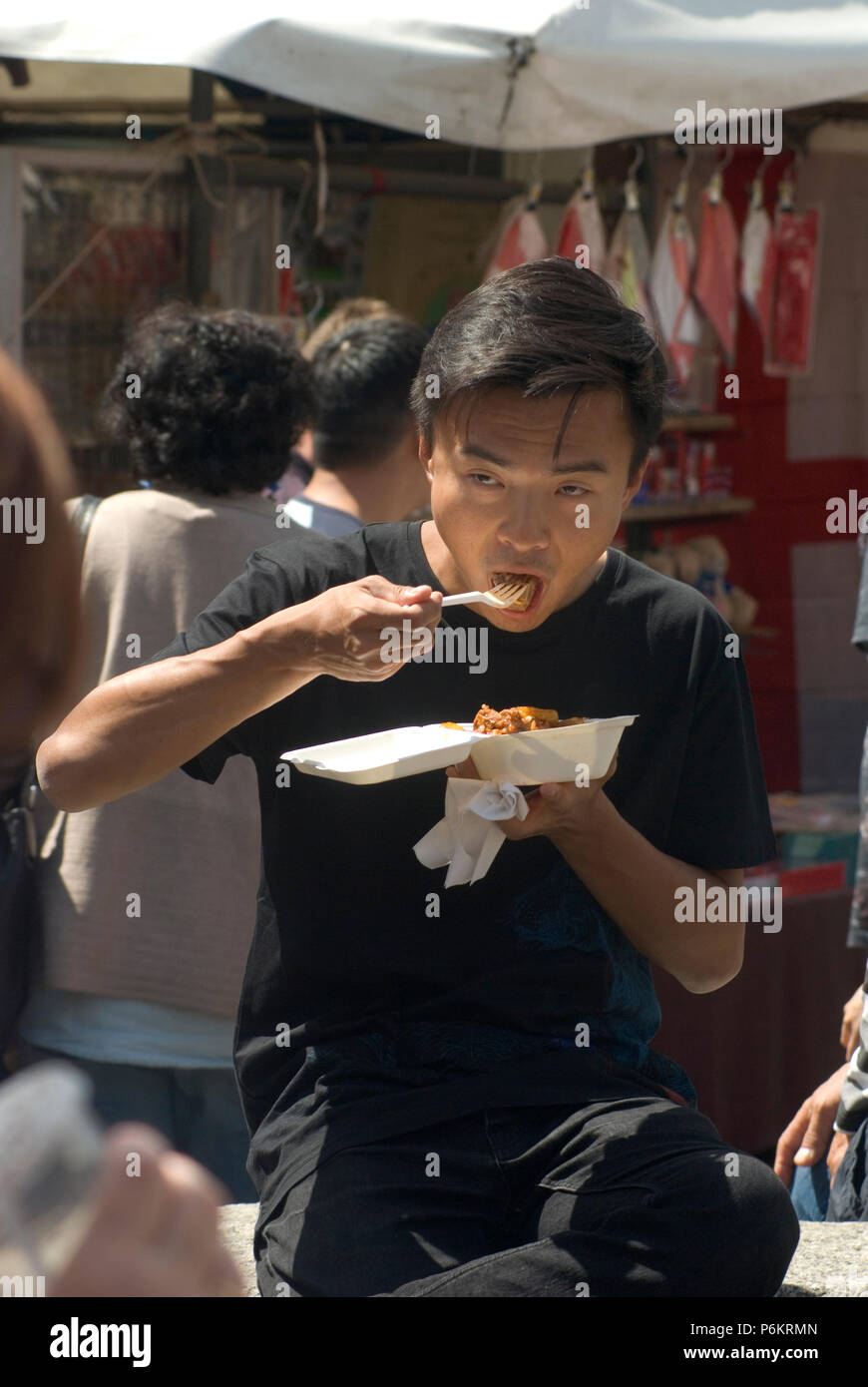 Man Eating Takeaway Stock Photo - Alamy