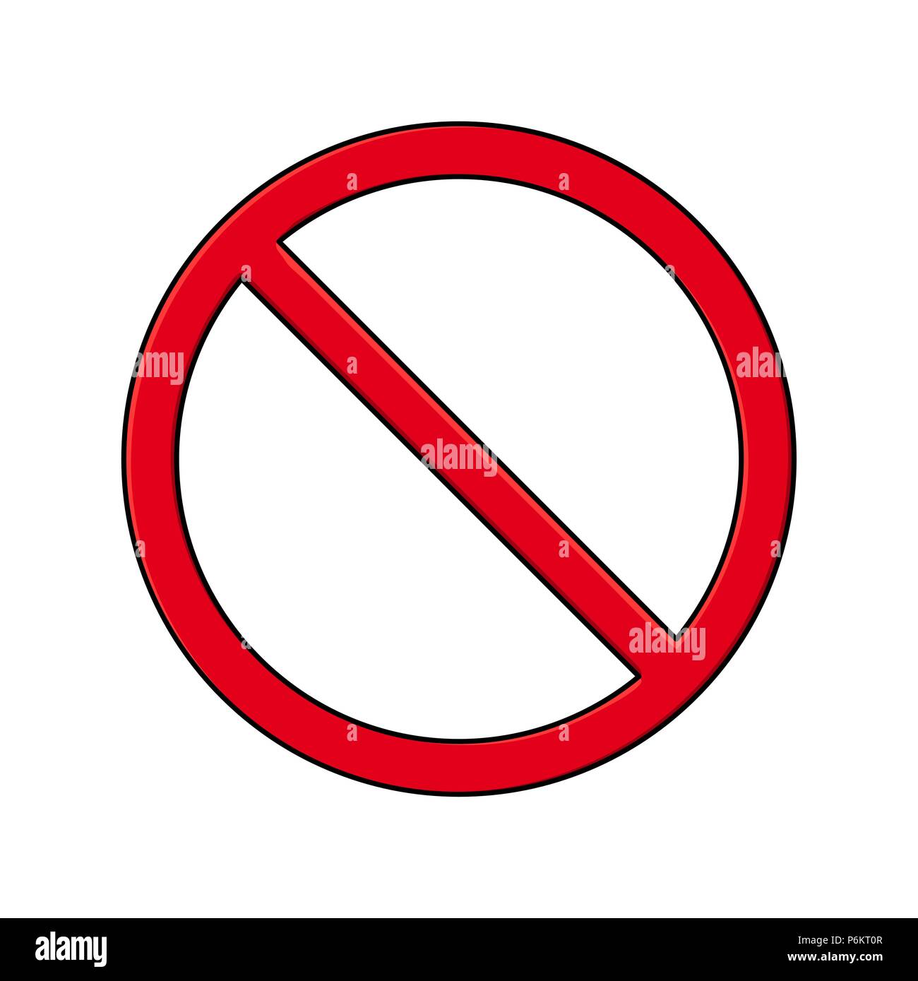 no sign, prohibition symbol design isolated on white background Stock ...