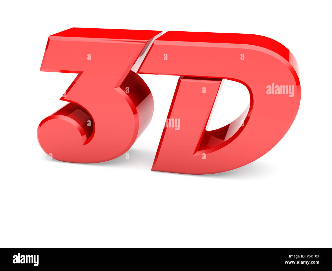 3d Illustration featuring red shiny and reflective 3d letters on white ...