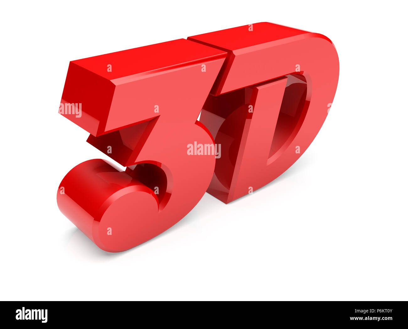 3d Illustration featuring red shiny and reflective 3d letters on white ...