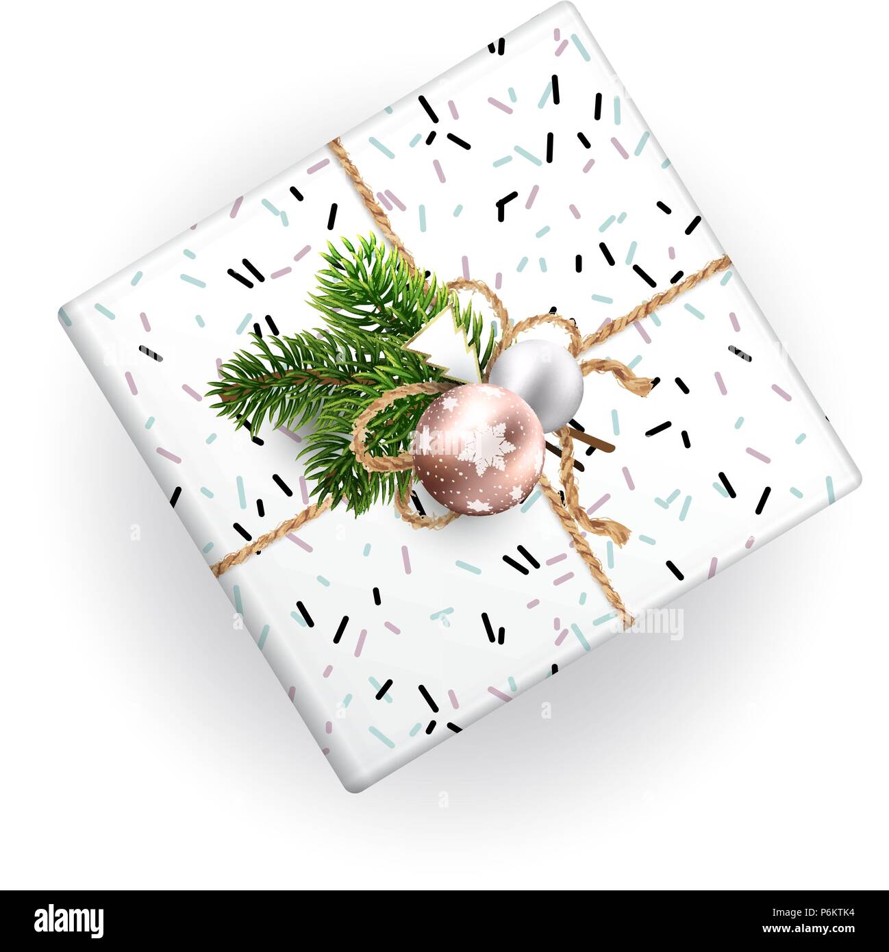 Gift box top view Stock Vector Images - Alamy