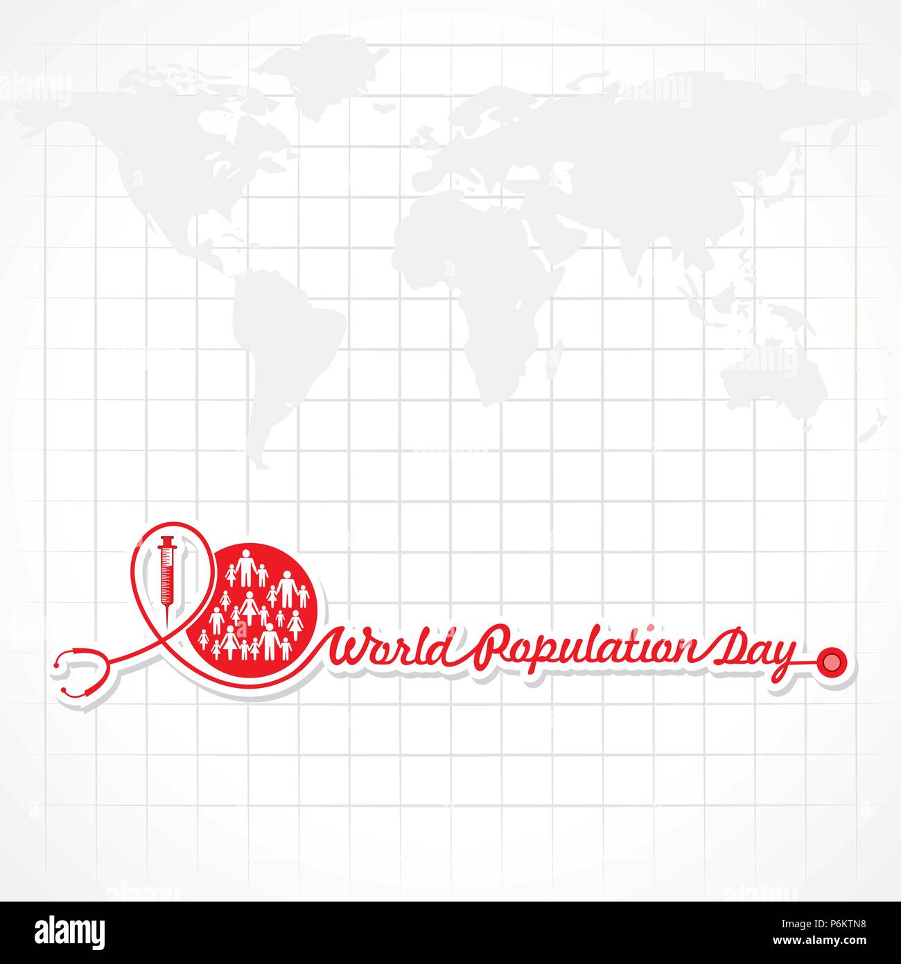 Illustration,Poster Or banner for World Population day Greeting Stock ...