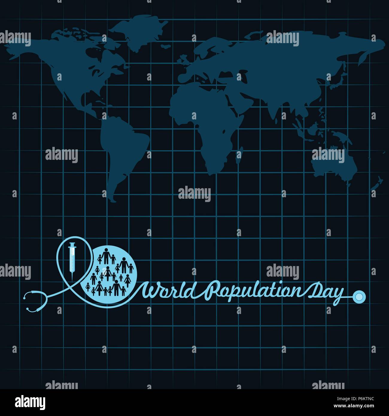 Illustration,Poster Or banner for World Population day Greeting Stock ...