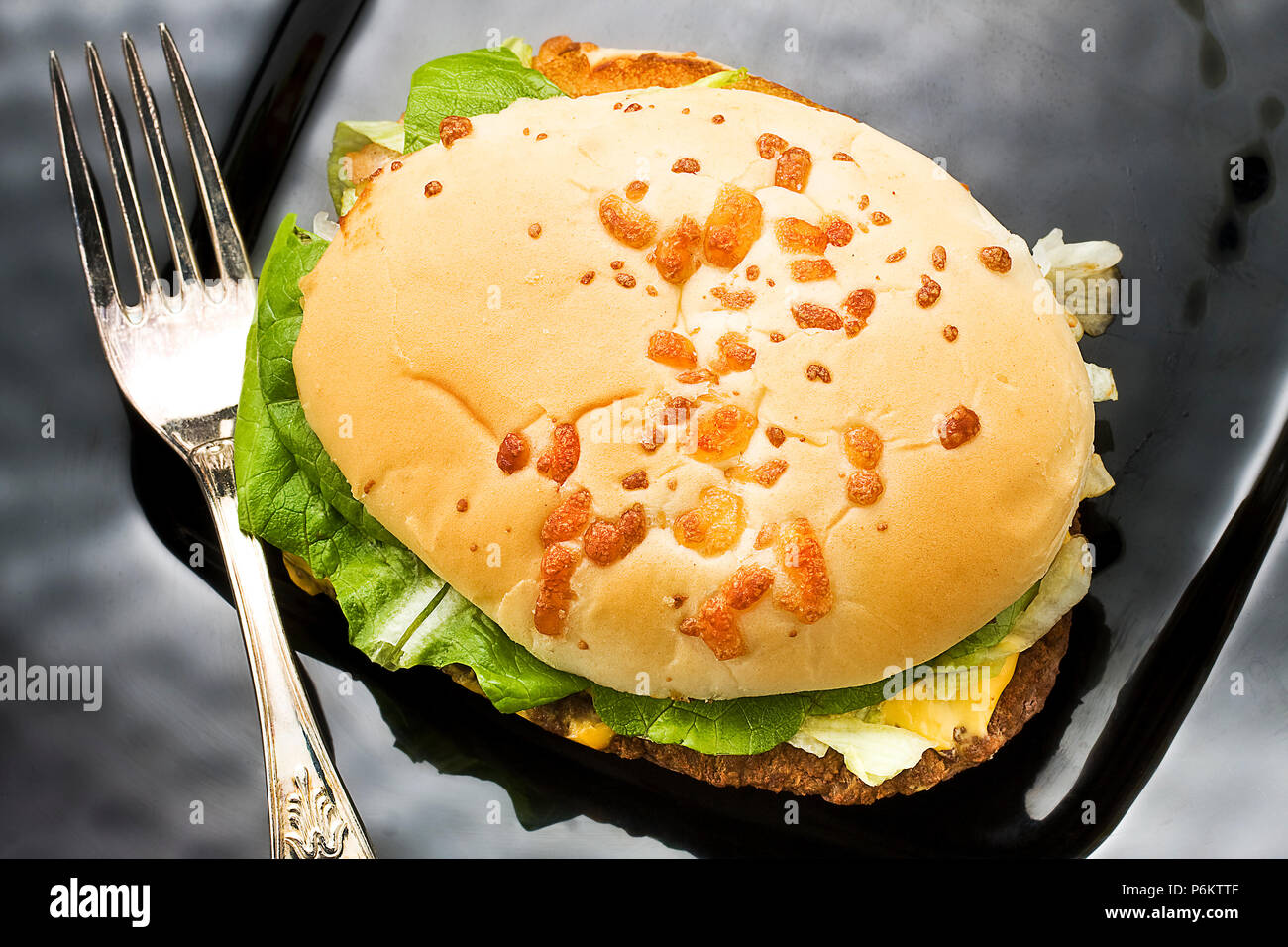 Silver cutlery burger hi-res stock photography and images - Alamy