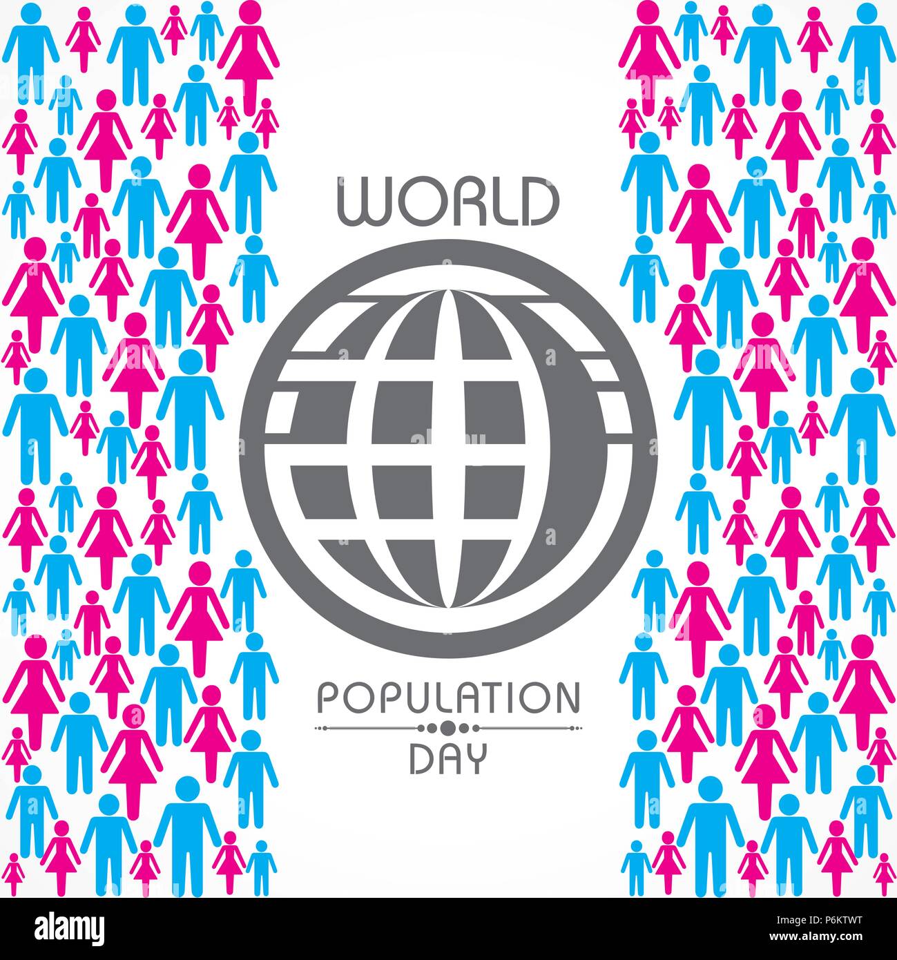 Illustration,Poster Or banner for World Population day Greeting Stock ...