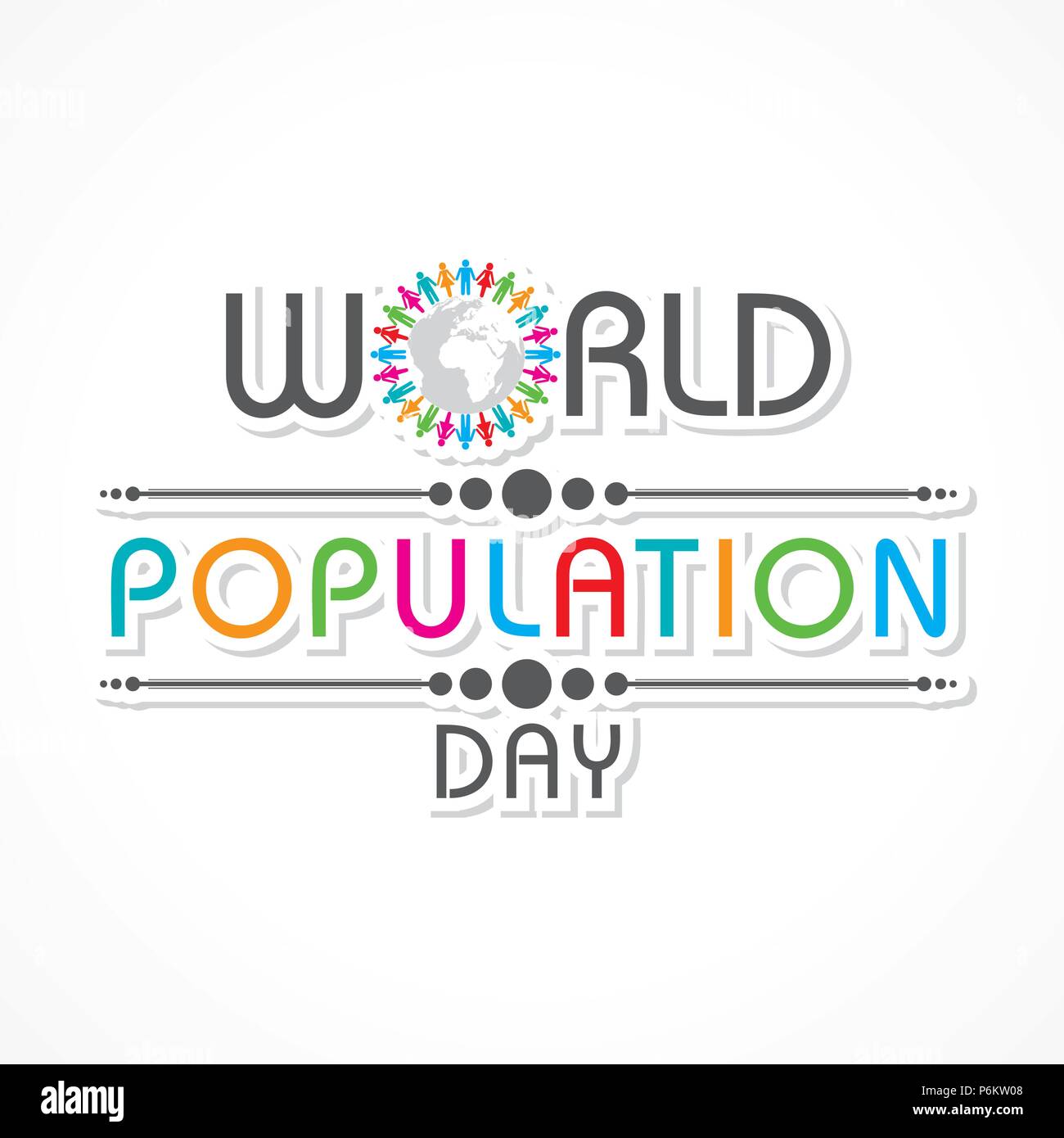 Illustration,Poster Or banner for World Population day Greeting Stock ...