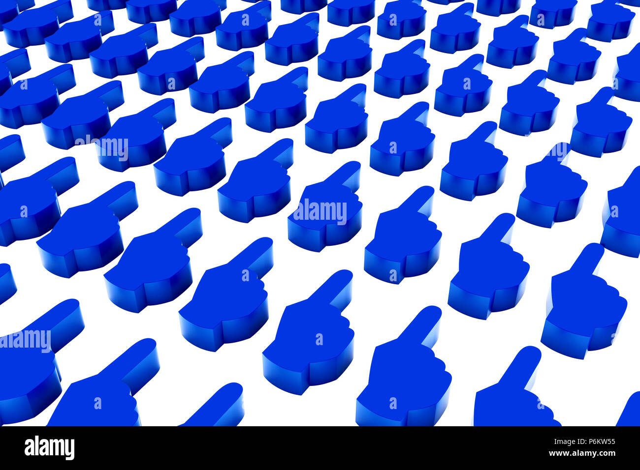 3d computer rendered hands finger all pointing toward the same ...