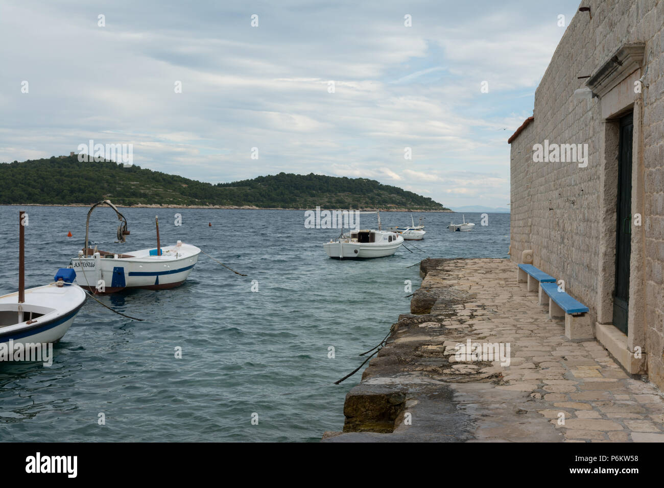 Small docks overlooking the ocean Stock Photo - Alamy