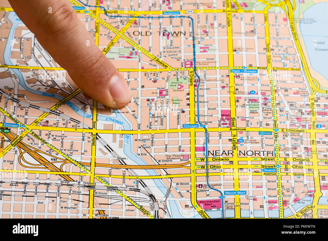 Downtown chicago topography hi-res stock photography and images - Alamy