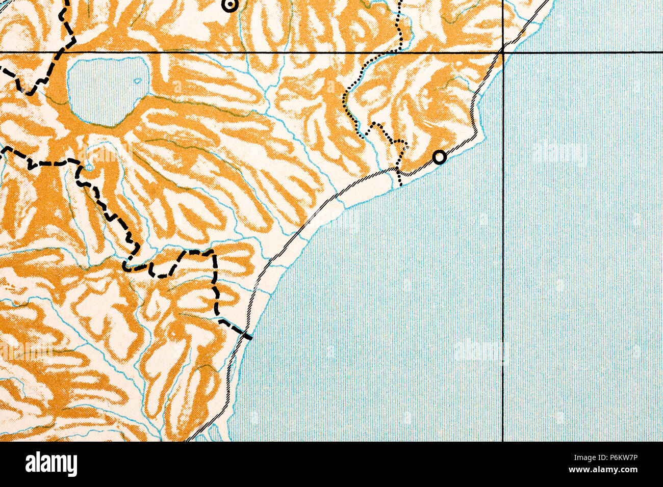 Nameless geographic map printed on paper Stock Photo - Alamy