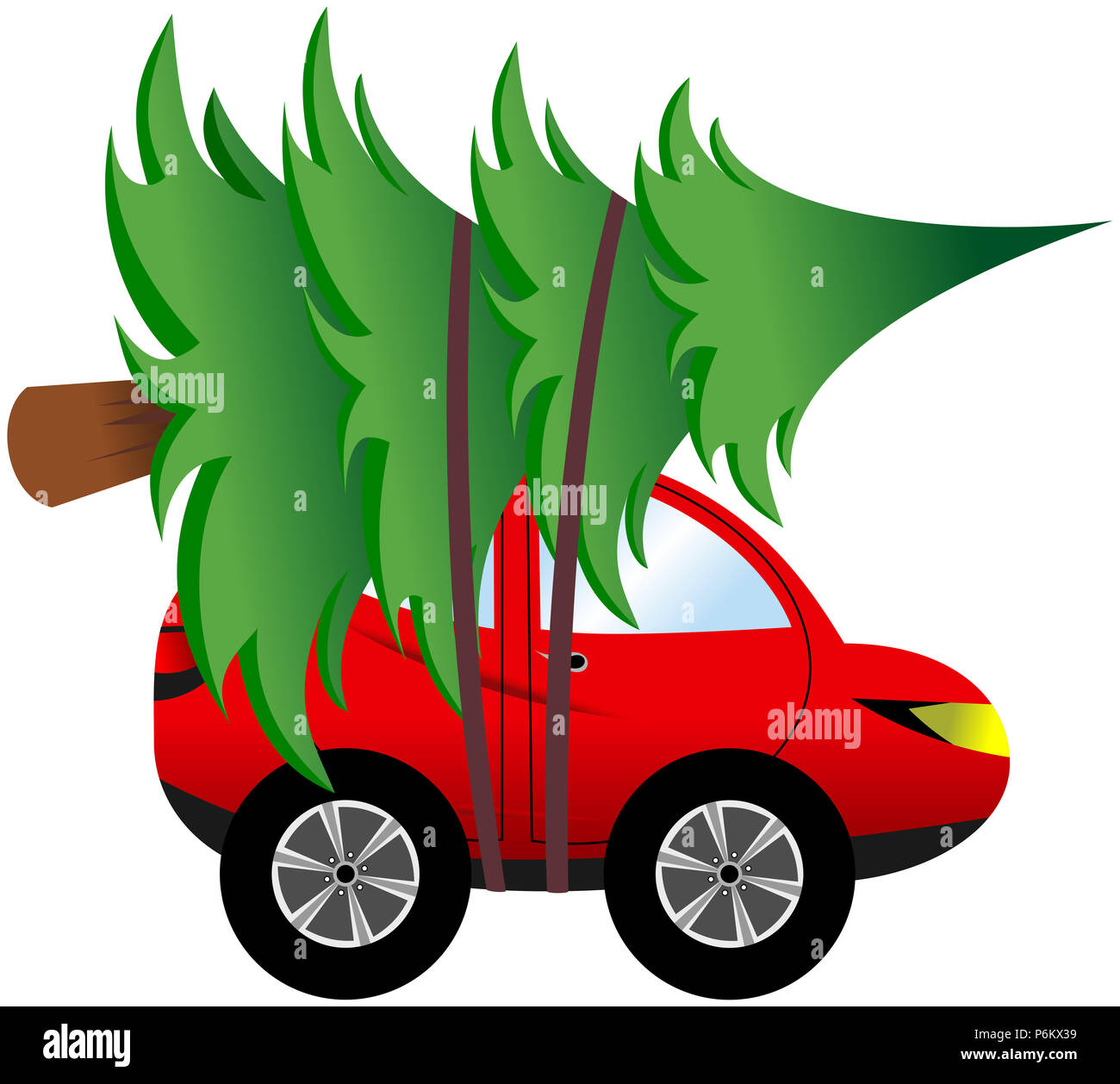 Car carrying tree Cut Out Stock Images & Pictures - Alamy