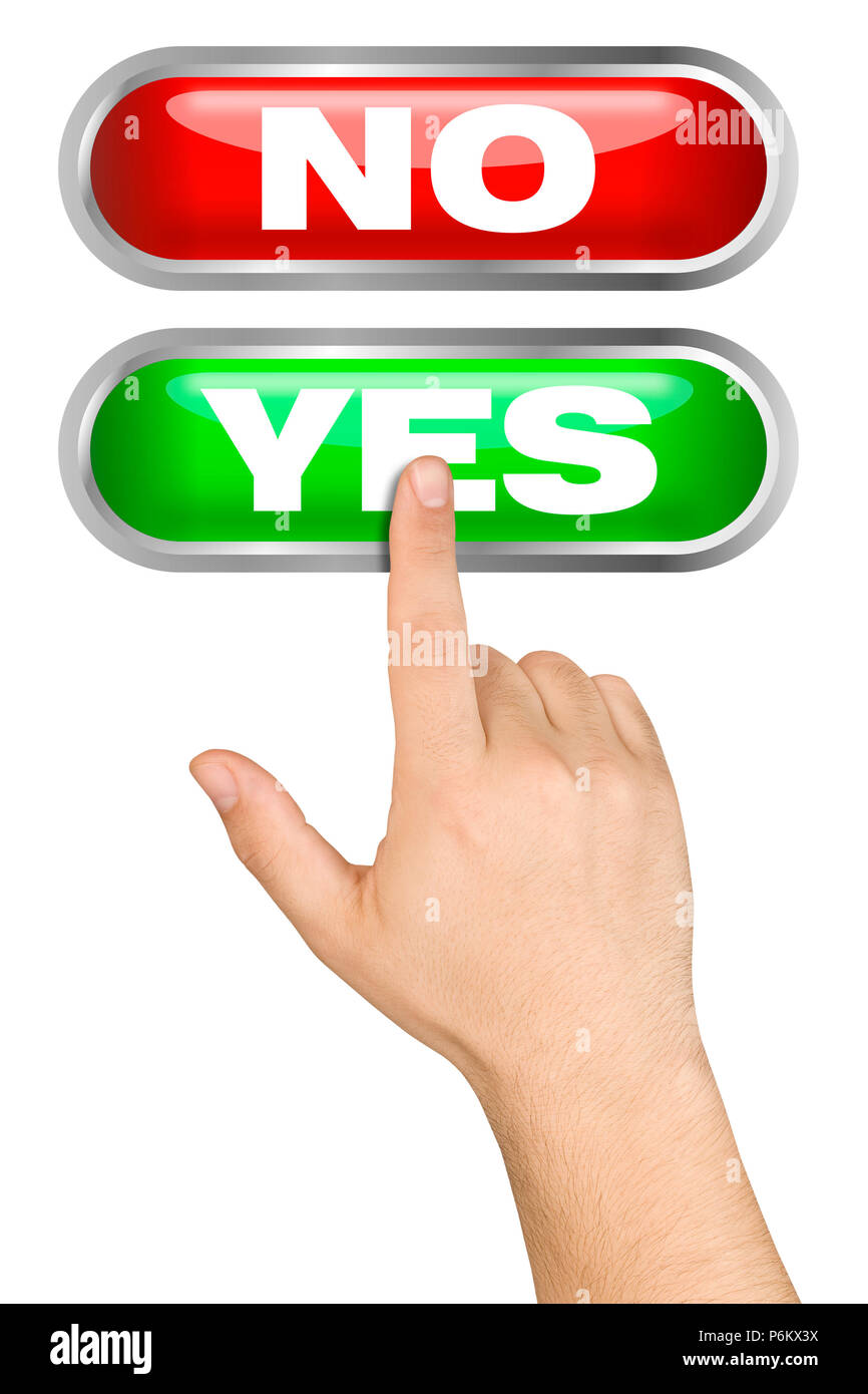 Green red yes no isolated hi-res stock photography and images - Alamy