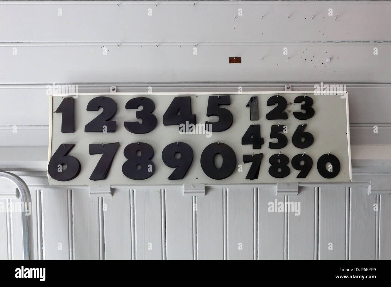 Hymn board numbers church hi-res stock photography and images - Alamy
