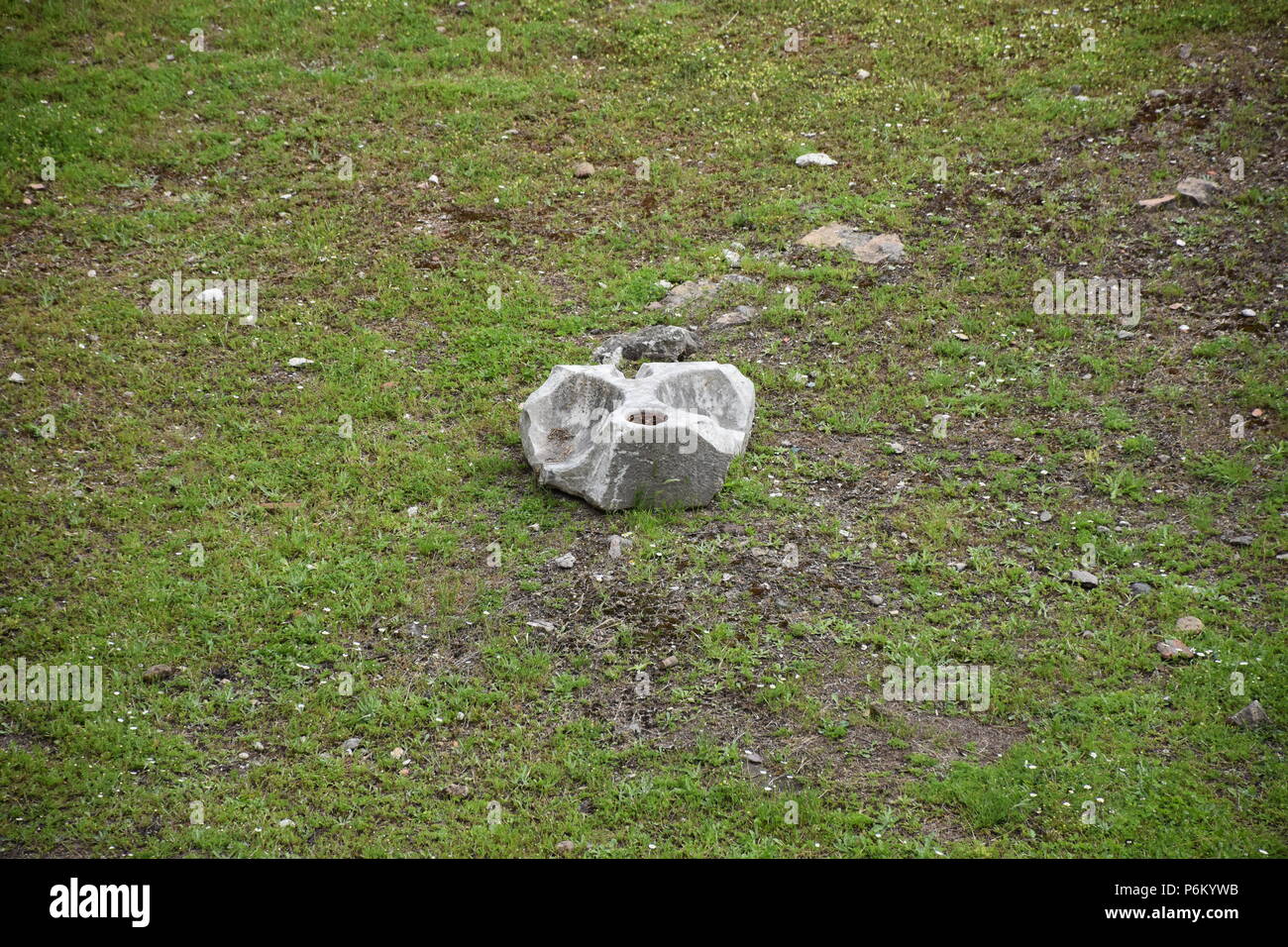 Rome, view and details of the archaeological area of the Roman Forums ...