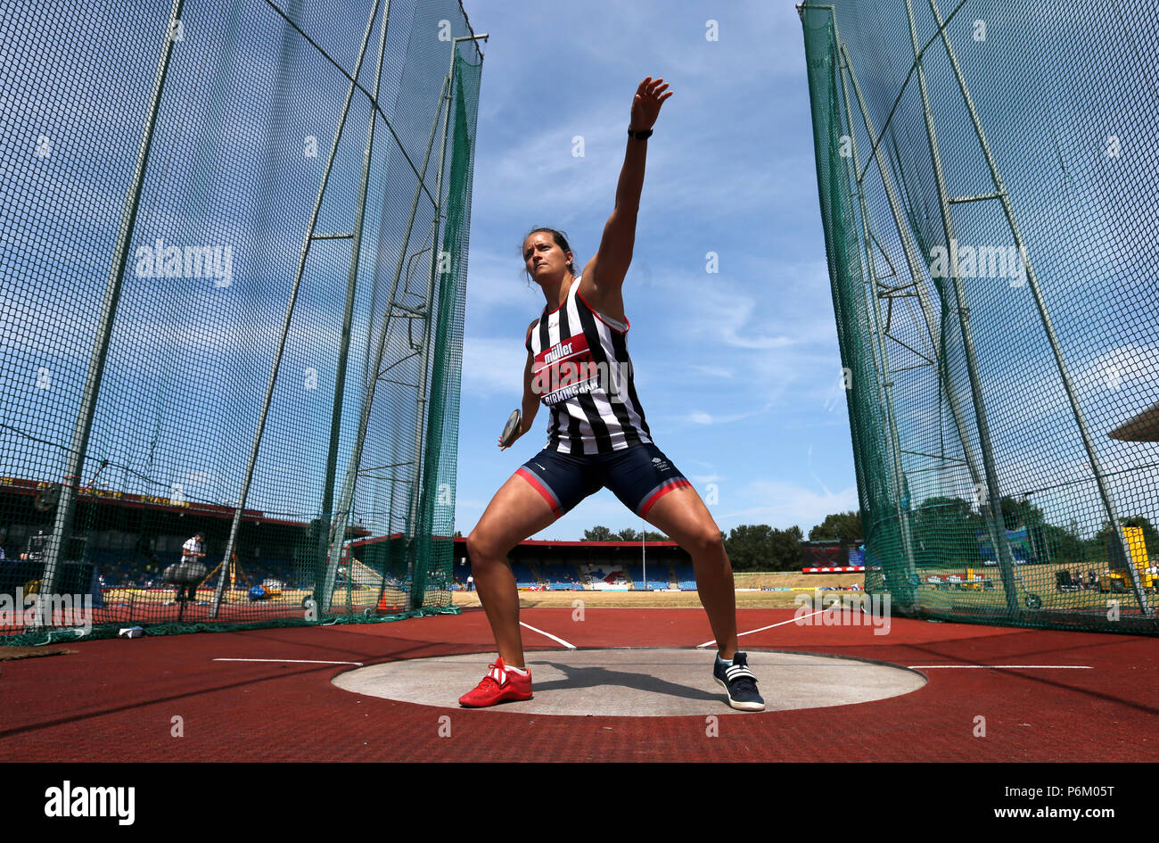 Great Britain's Jade Lally in action during the Women's Discus during ...