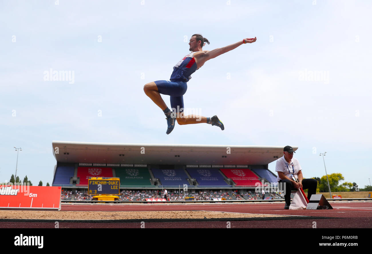 Great Britain's Jacob Fincham-Dukes competes in the Men's Long Jump ...