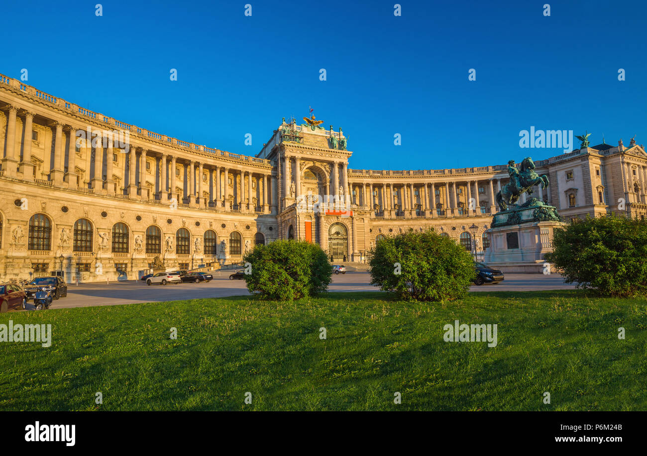 Building of the Austrian National Library, Hofburg complex, Vienna ...