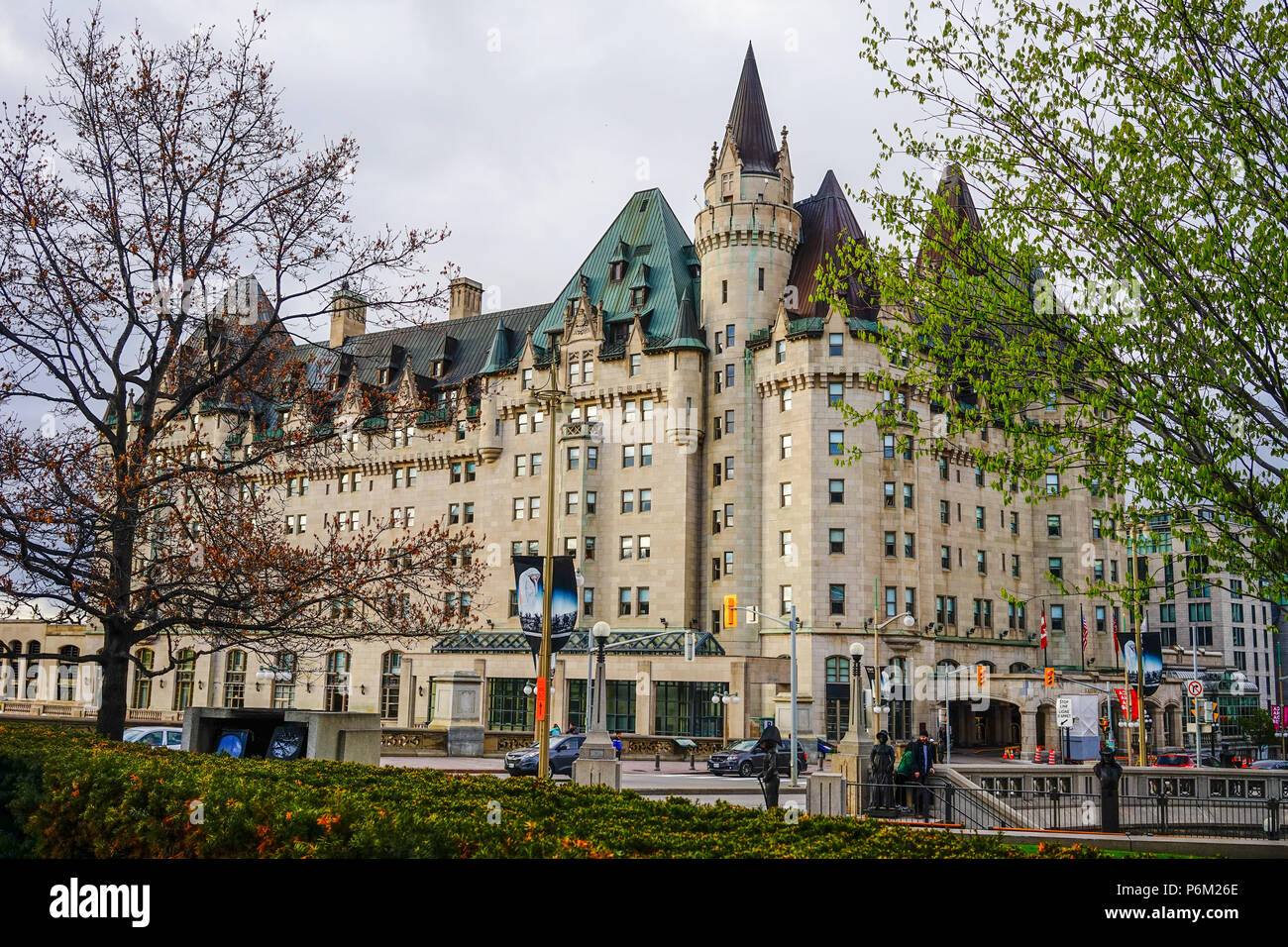 Ottawa, Canada - May 15, 2017. Old buildings at downtown in Ottawa ...