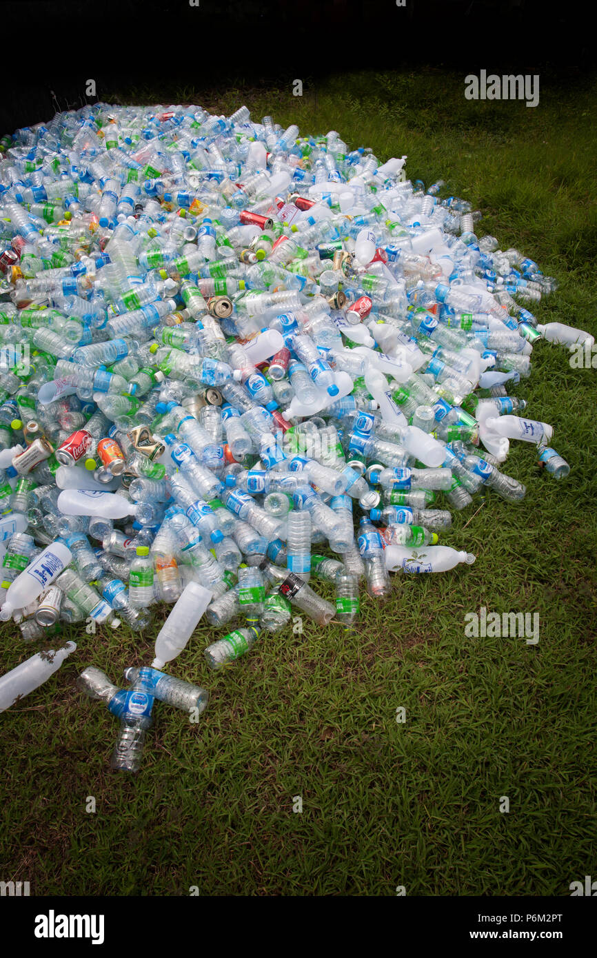 waste plastic in thailand. the locals are paid good cash to collect ...