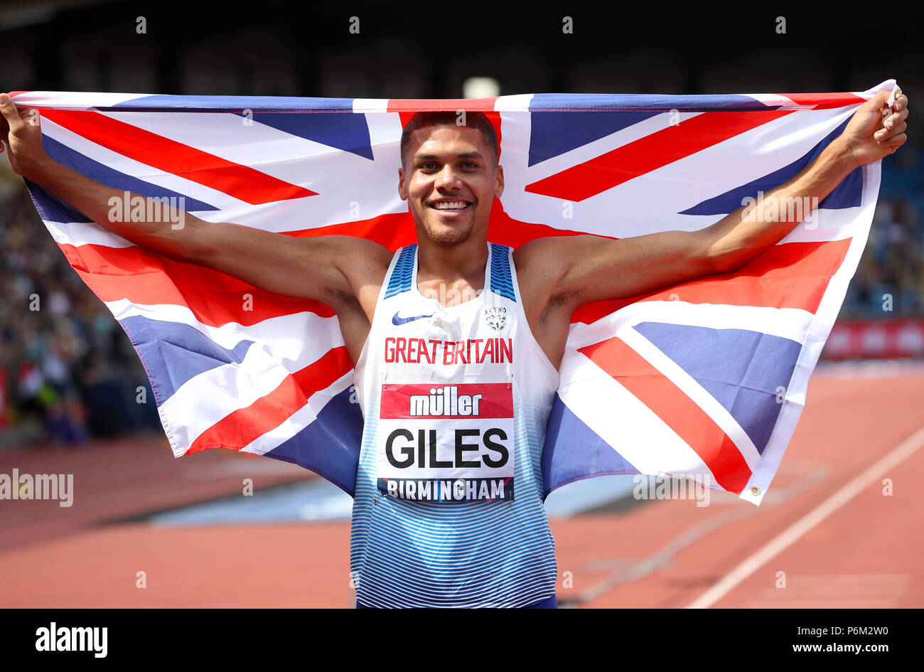 Great britains elliot giles celebrates winning mens 800 metres final hi ...