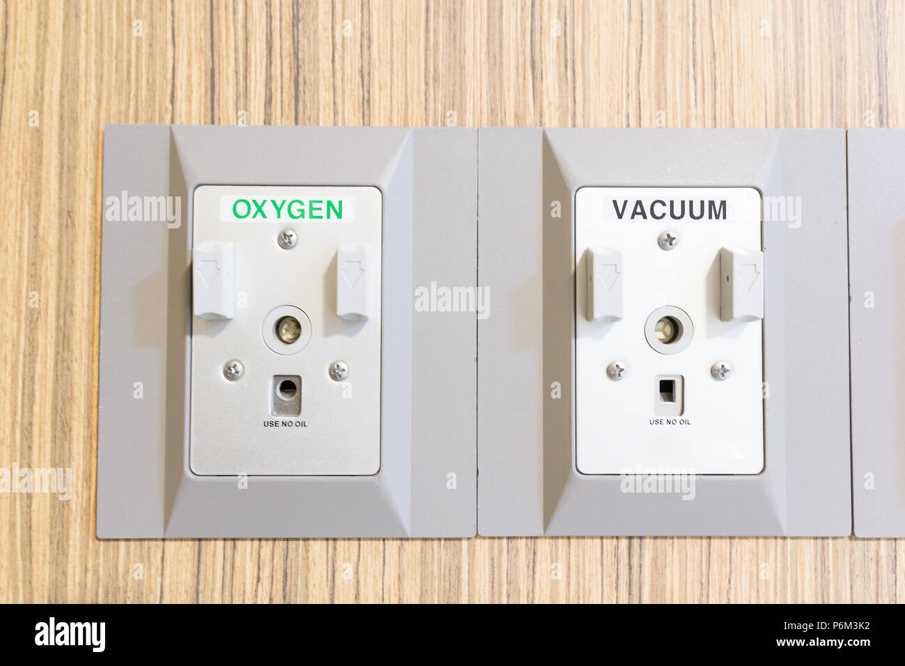 Oxygen Medical Gas Outlets in hospital- Health care concept Stock Photo ...