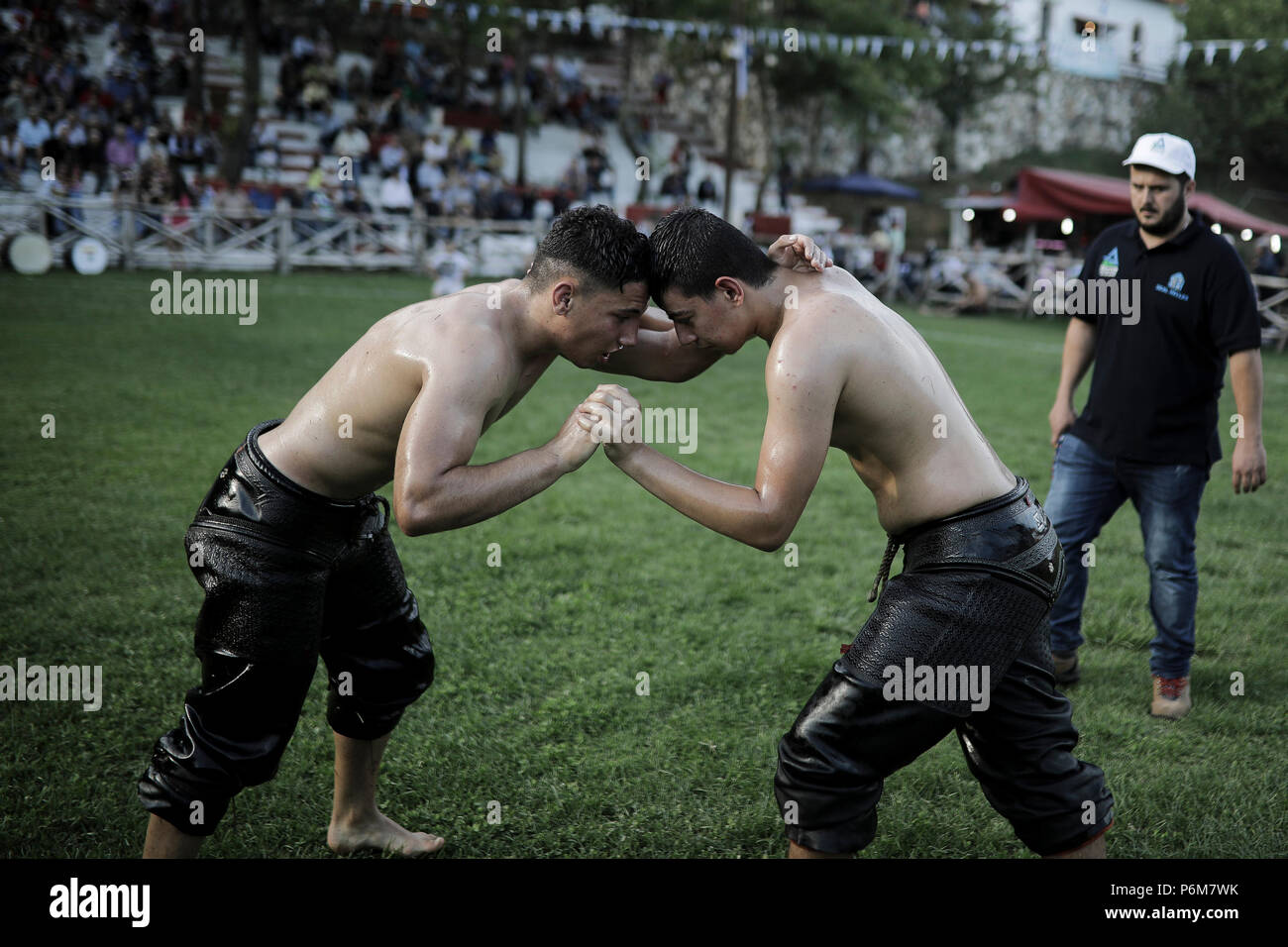 Oil wrestling hi-res stock photography and images - Alamy